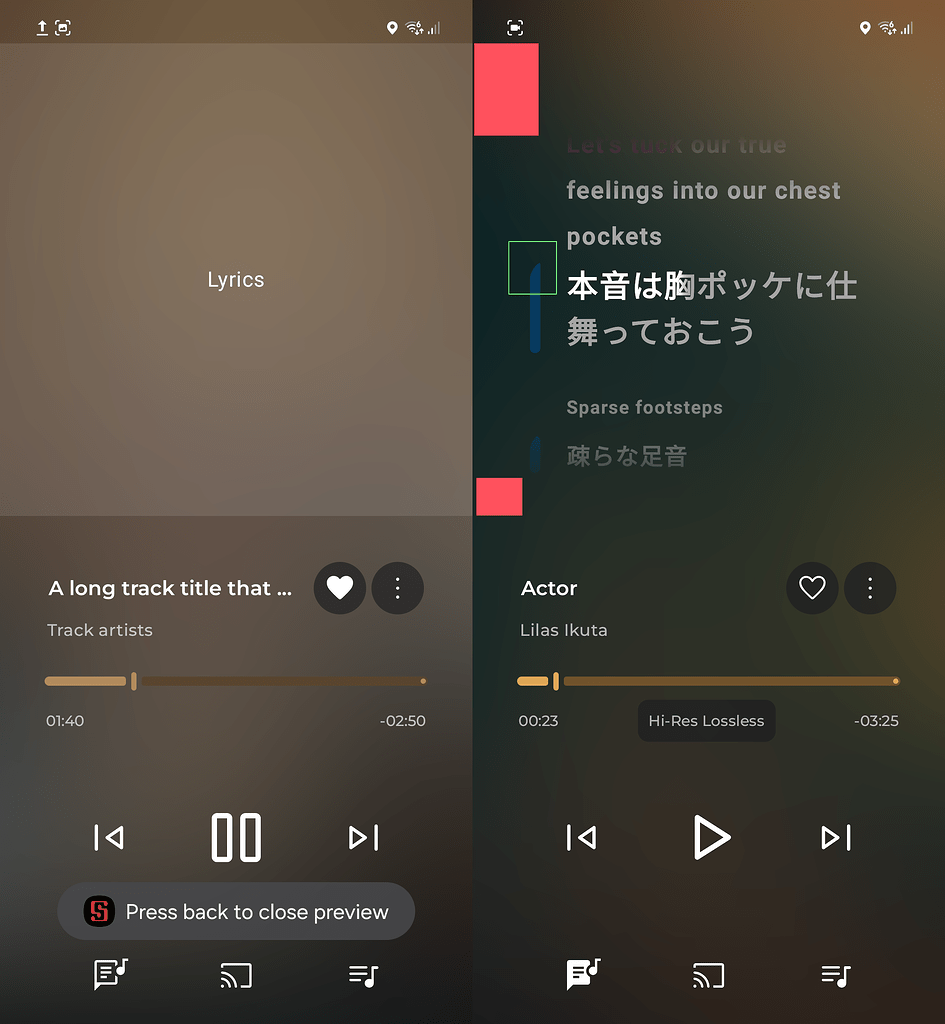 Can't see part of the lyrics - Support - Symfonium support