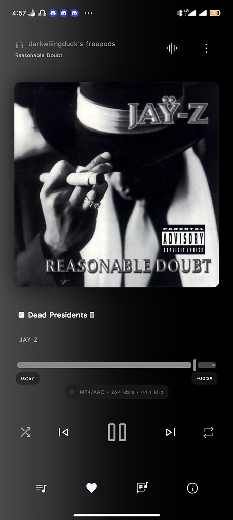Option to show bitrate/codec information directly under the progress bar (just like the current ...