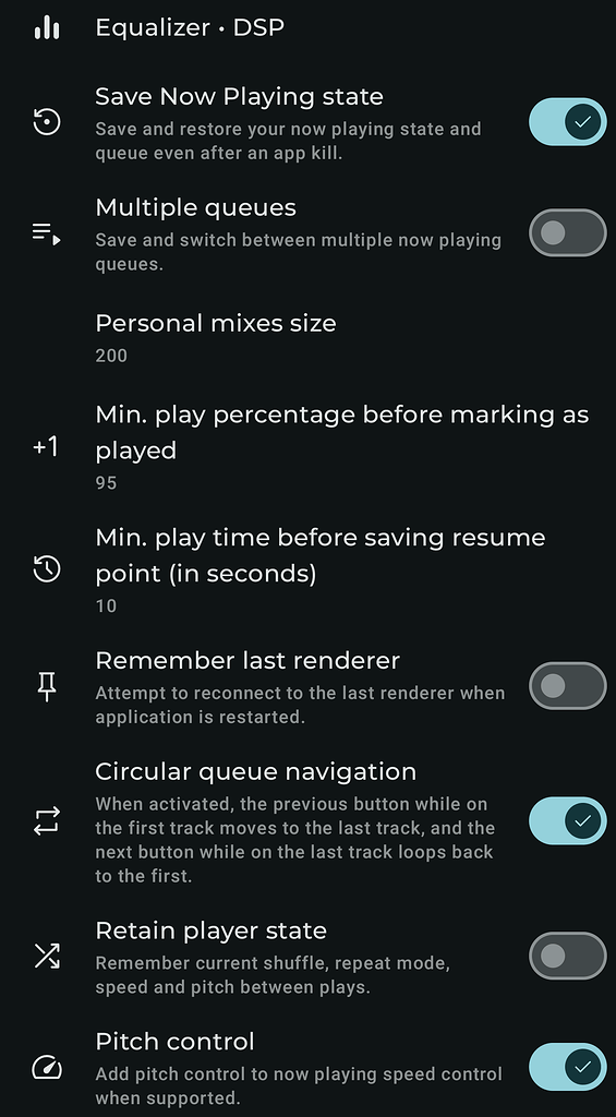 Settings - Playback - Playback - Wiki - Symfonium support