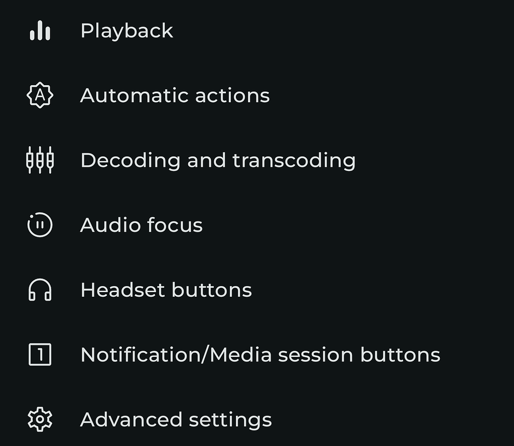 Settings - Playback - Wiki - Symfonium support