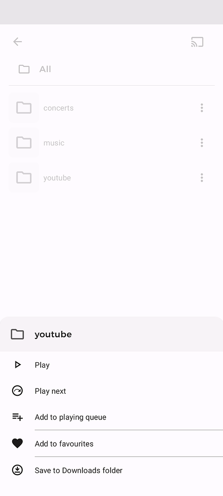 Allow play/ play next on a folder - Support - Symfonium support