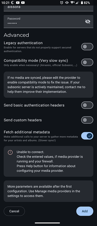 I can't access Navidrome Remotely - Support - Symfonium support