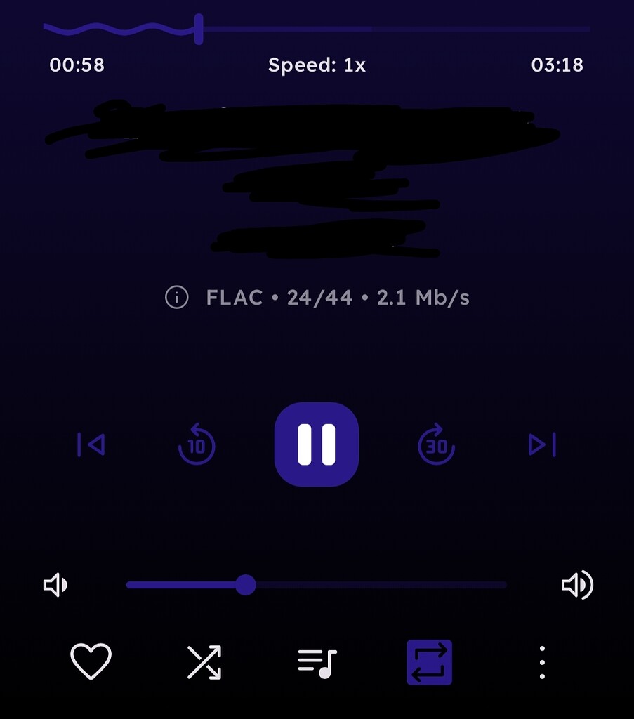 Expanded now playing interface button color is dark/not visible ...