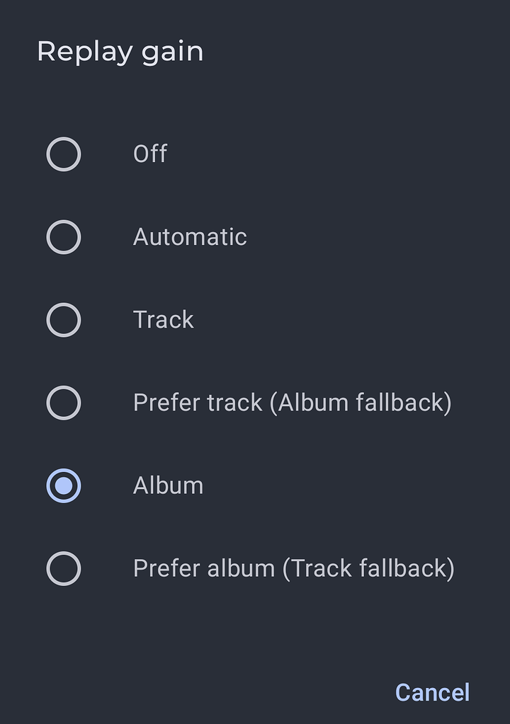 Replay gain support - Wiki - Symfonium support