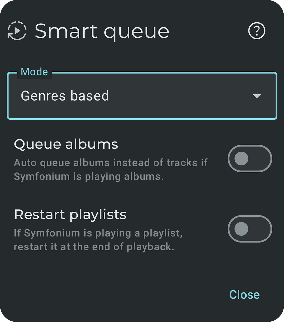 Smart queue and Smart flow - Wiki - Symfonium support