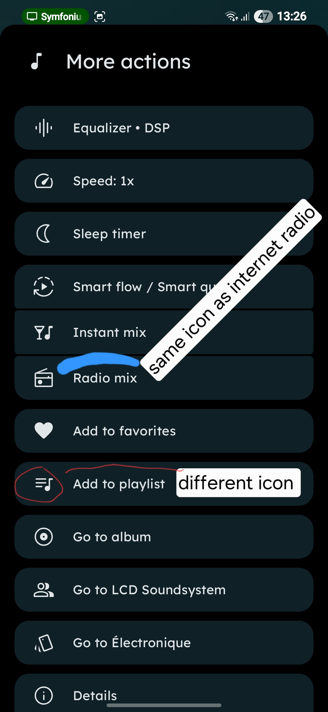 inconsistent icons - Support - Symfonium support